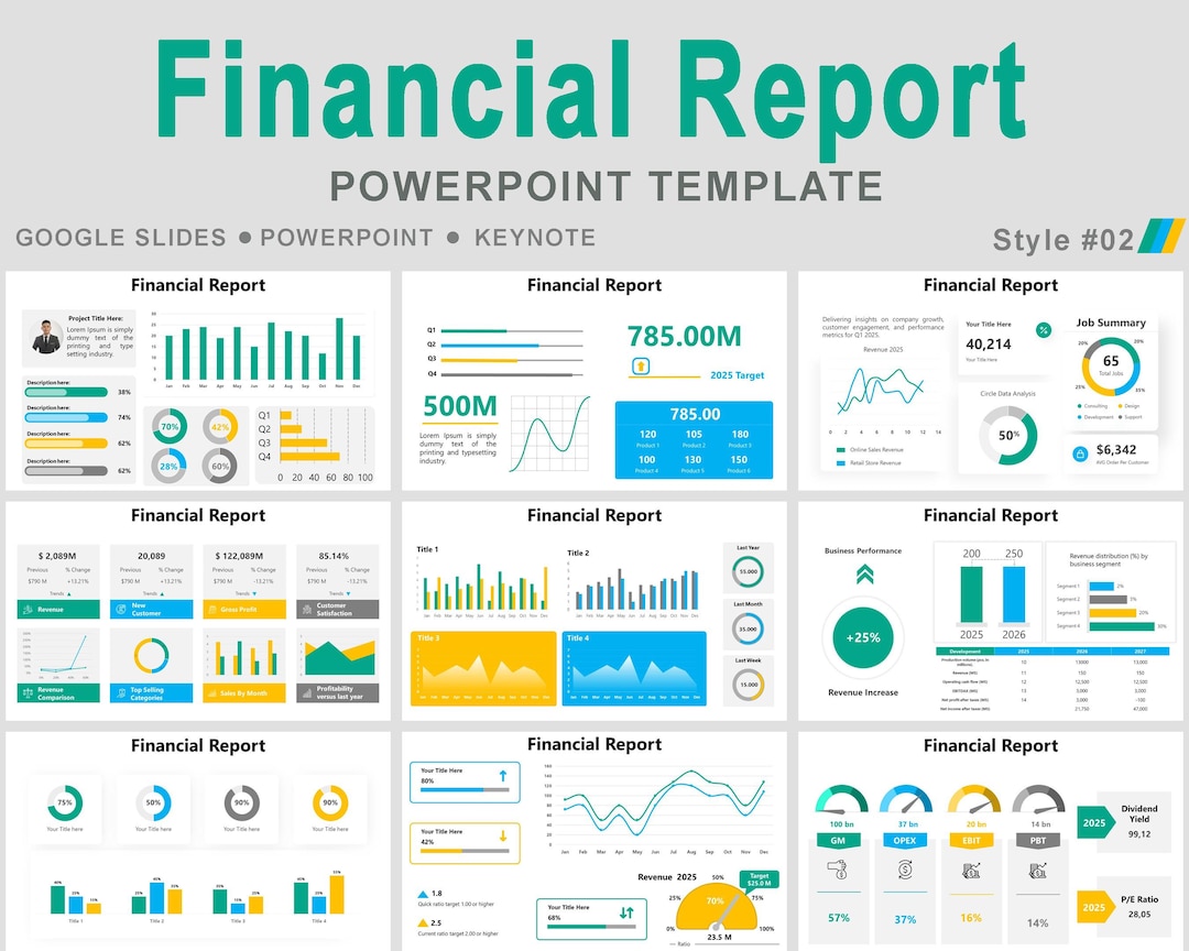 Financial Report Powerpoint Template, Financial Report Template ...