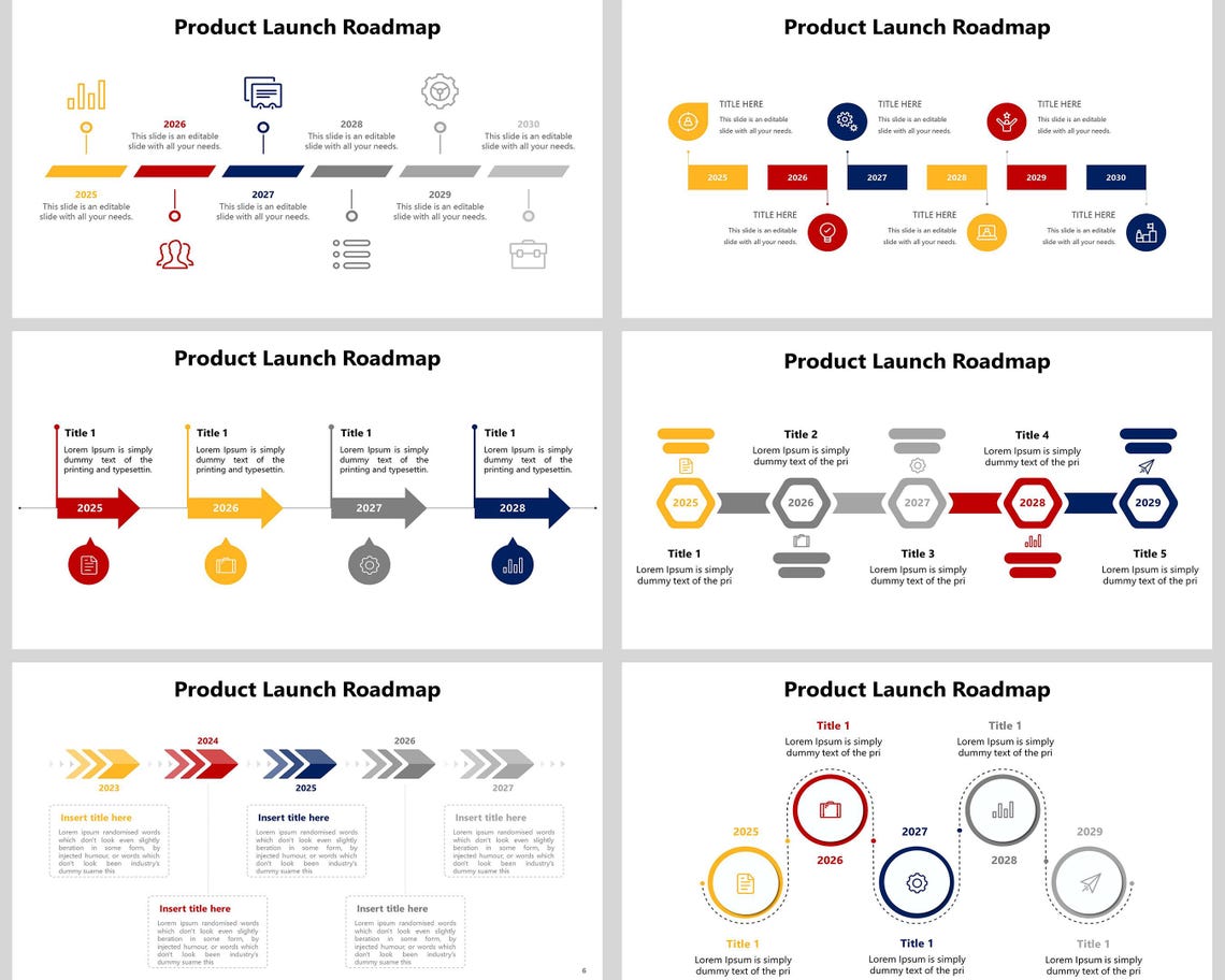 Product Launch ROADMAP Template, Product Launch TEMPLATE, Product ...