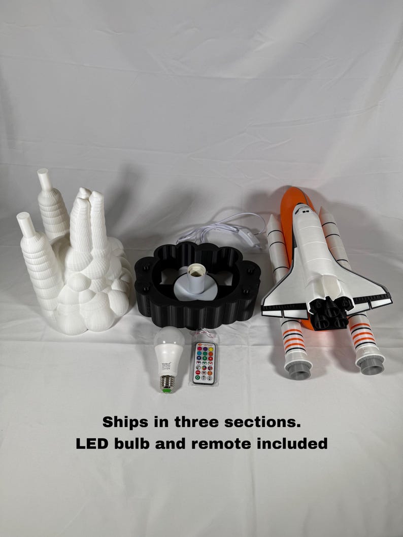 1:100 Scale NASA Space Shuttle Lamp | 3D Printed NASA Rocket Launch ...