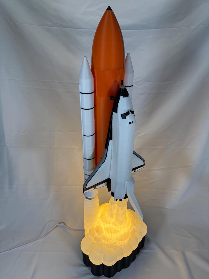 1:100 Scale NASA Space Shuttle Lamp | 3D Printed NASA Rocket Launch ...