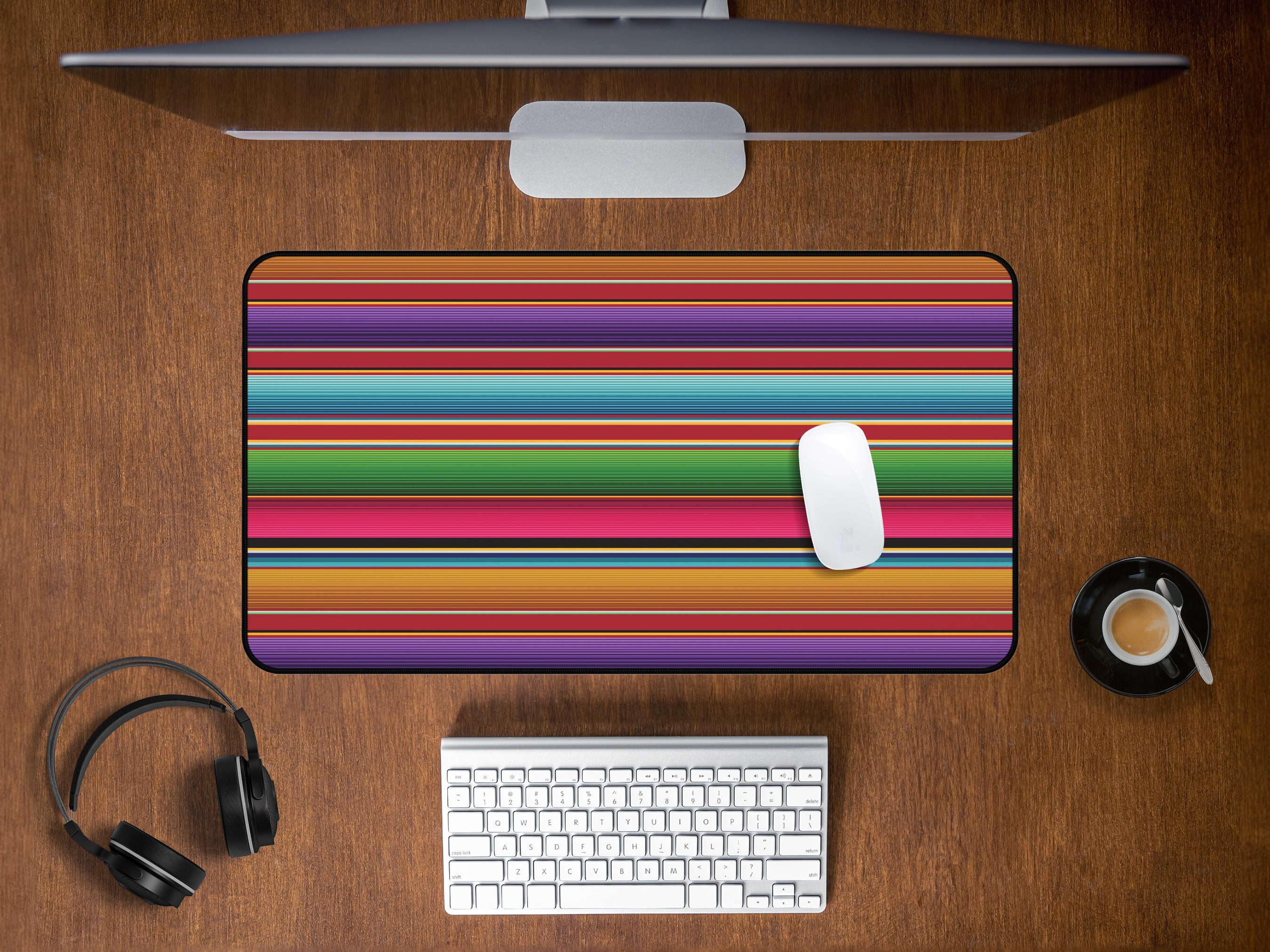 Mexican Serape Deskmat, Sarapes Desk Mat, Colorful Festive Mousepad ...