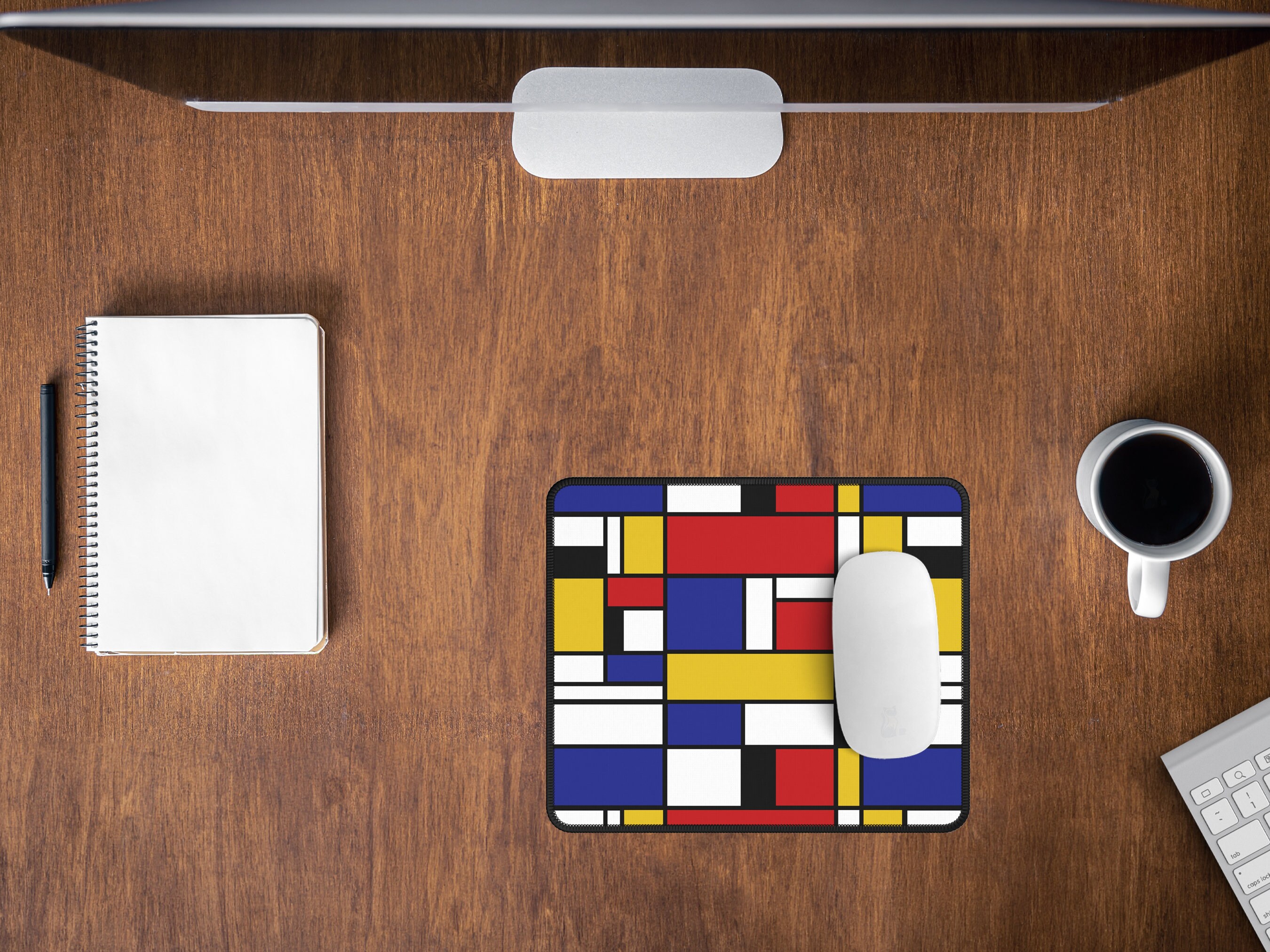 Mondrian Deskmat, Large Mondrian Mousepad, Colorful Art Aesthetic Desk ...