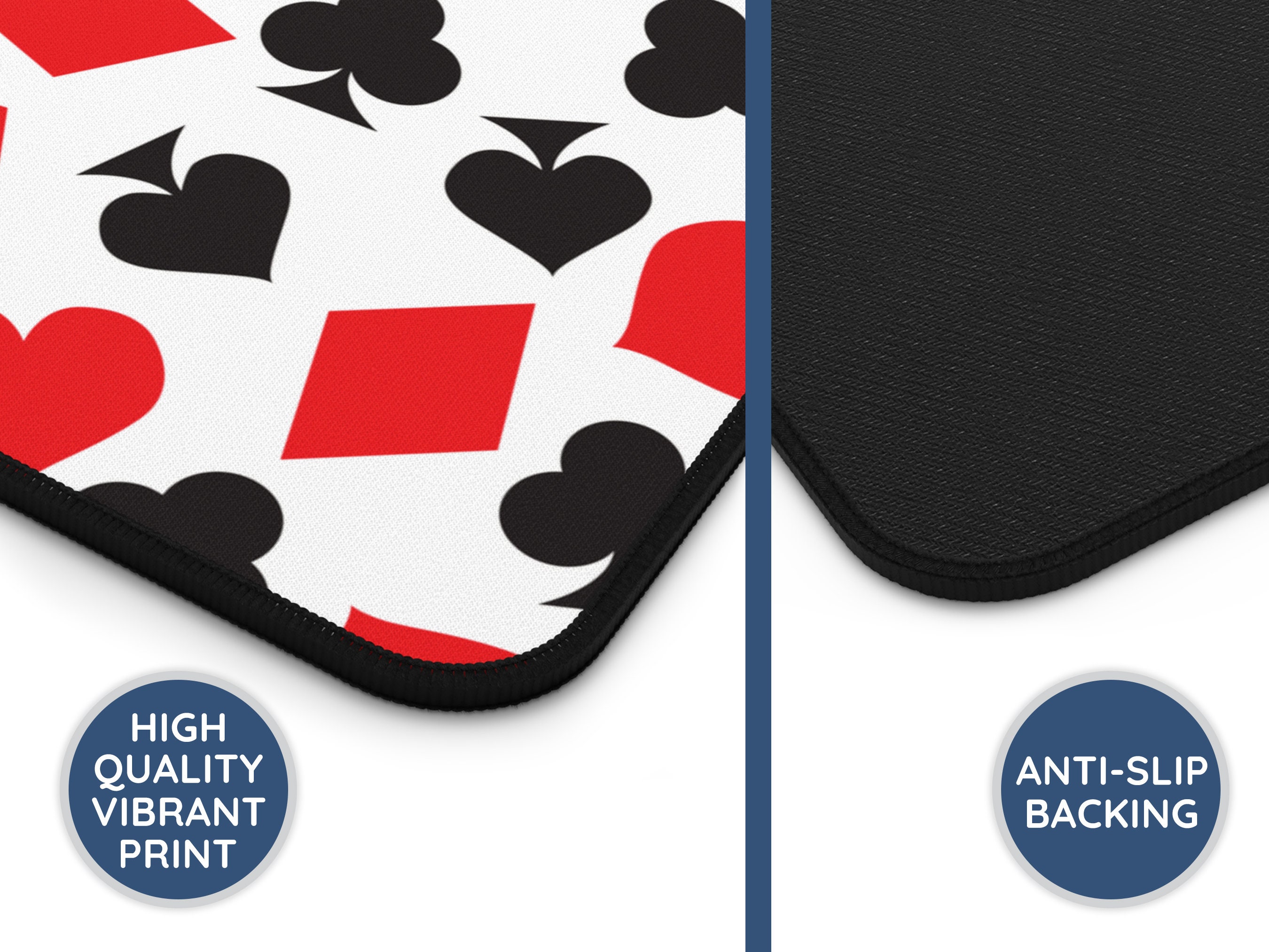 Playing Card Suits Deskmat, Bridge Desk Mat, Casino Mousepad, Poker ...