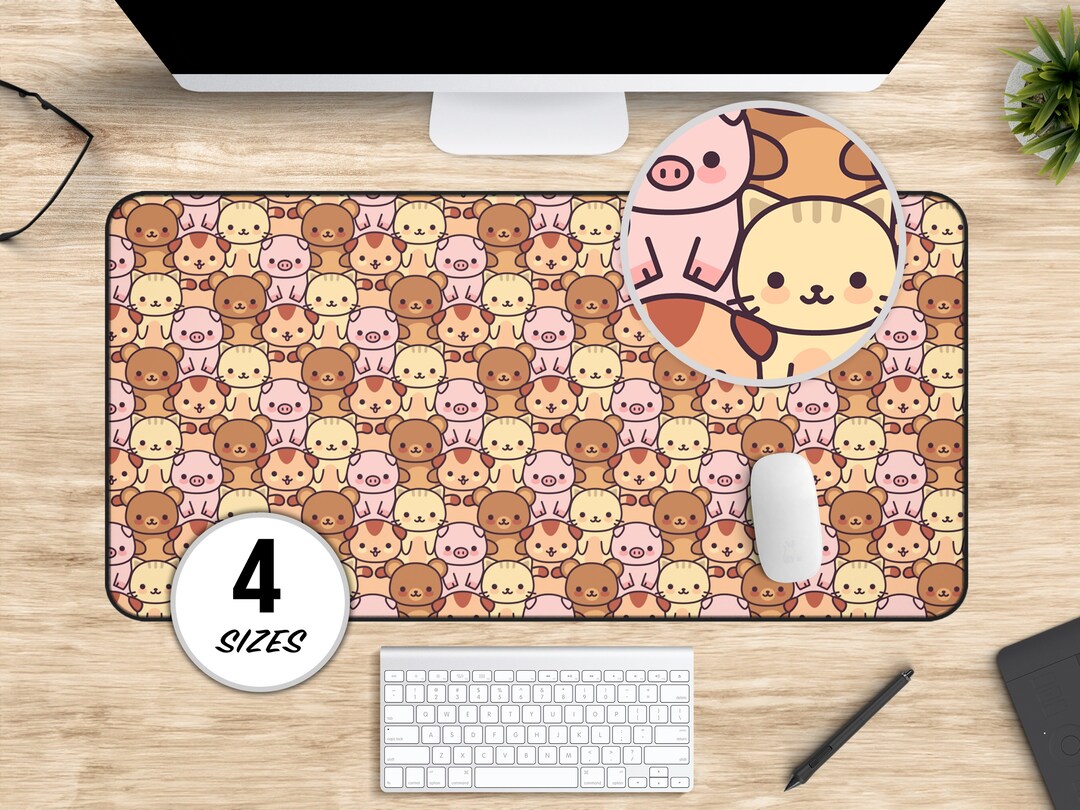 Cute Kawaii Deskmat, Cute Desk Accessories, Large Gaming Kawaii Mouse ...