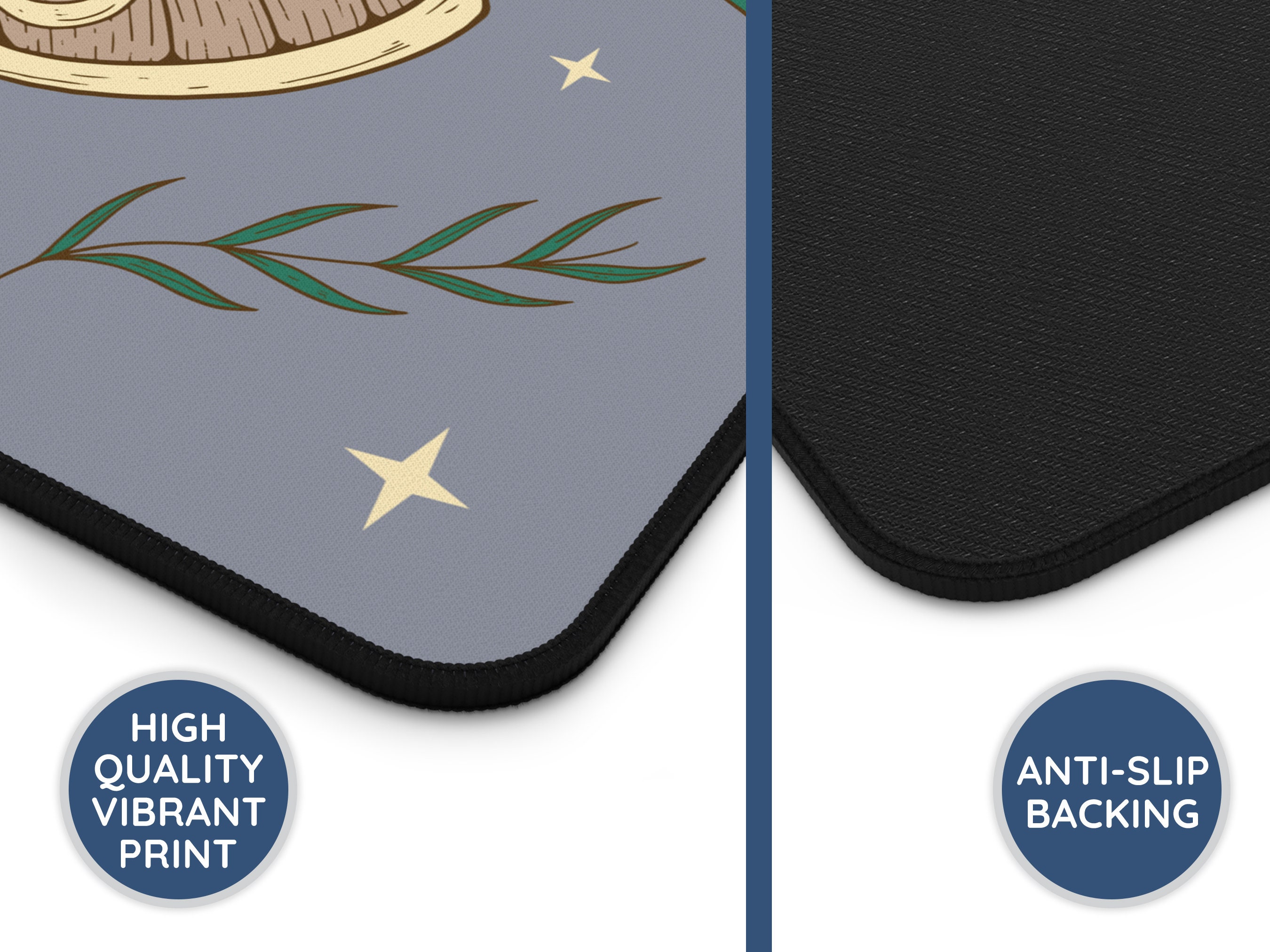 Celestial Moon Phase Moth Deskmat, Cute Moth Mousepad, Moth Floral Desk ...