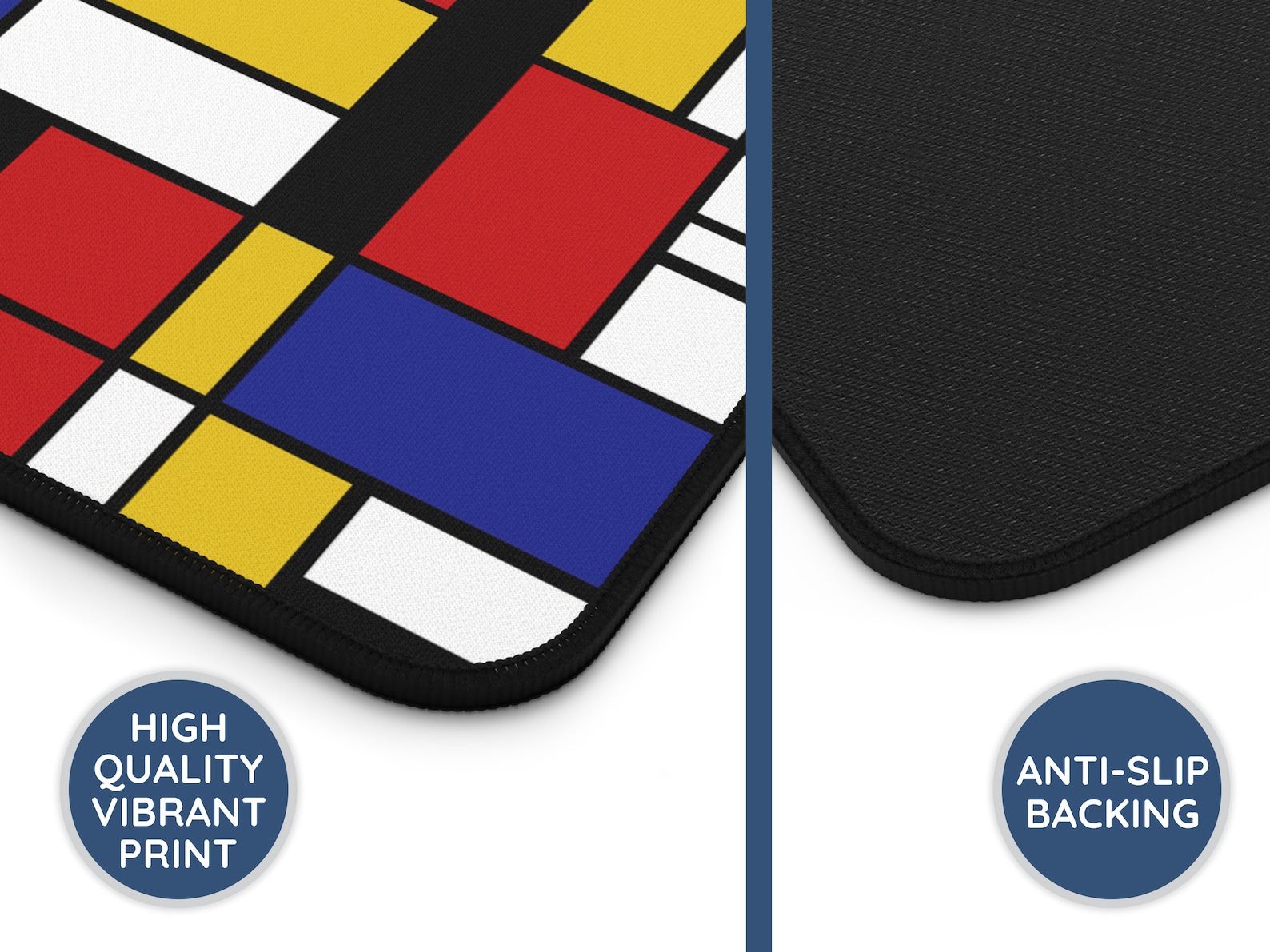 Mondrian Deskmat, Large Mondrian Mousepad, Colorful Art Aesthetic Desk ...