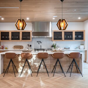Wood Pendant Light, Rustic Ceiling Light, Wood Light Fixture, Farmhouse ...