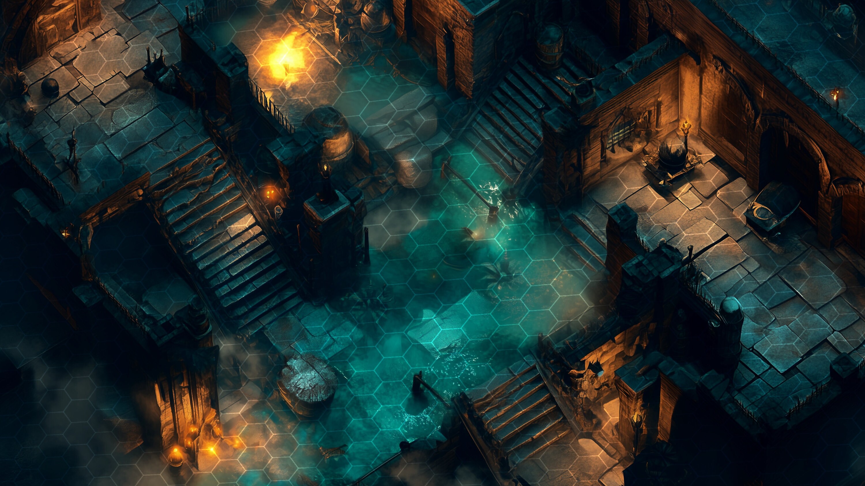 4 Realistic 4K Battle Maps for Serpent's Grotto + BONUS 6 Characters, 6 ...