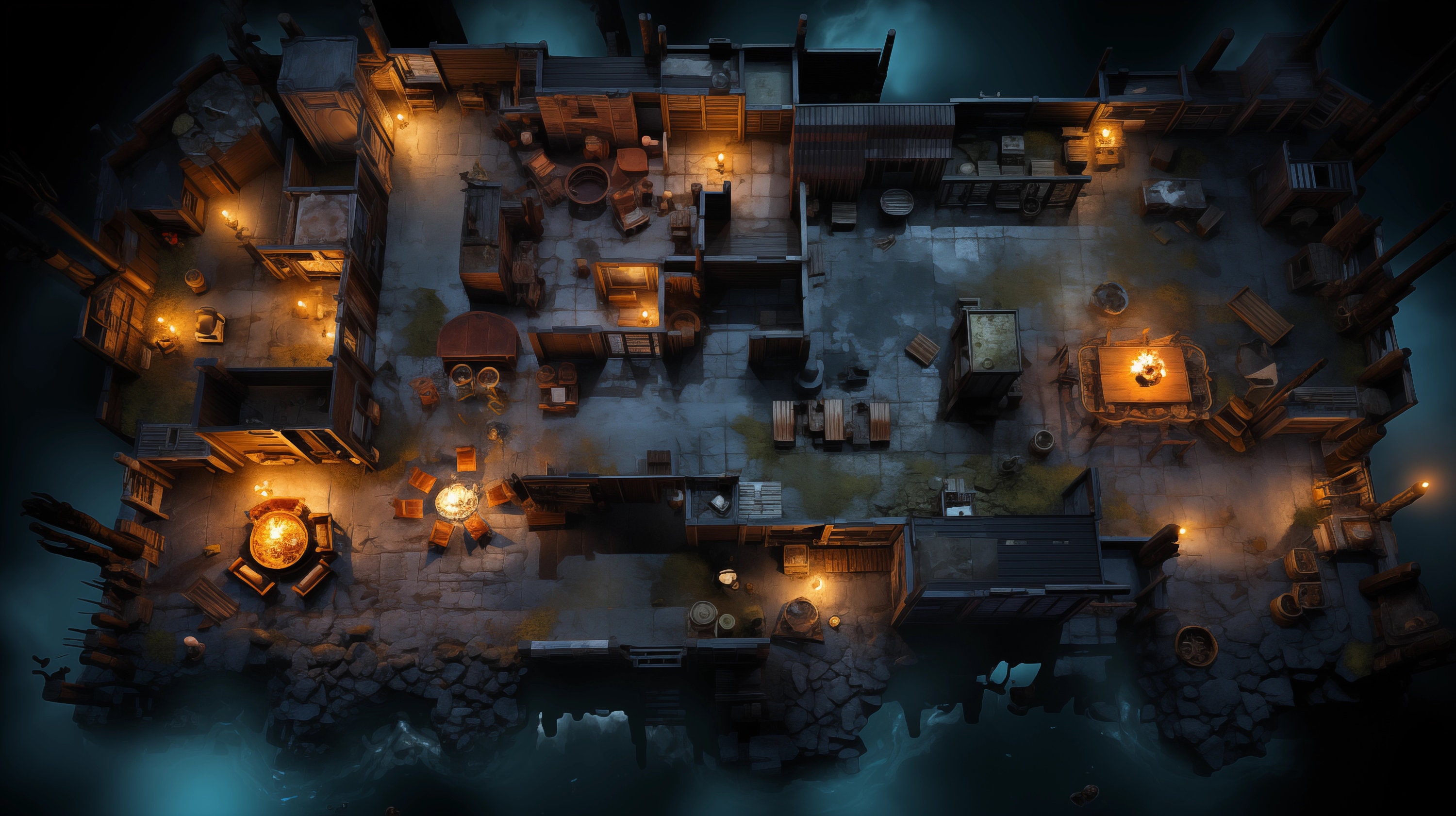 4 ANIMATED "flooded Dungeon" Realistic Battle Maps in Stunning High ...