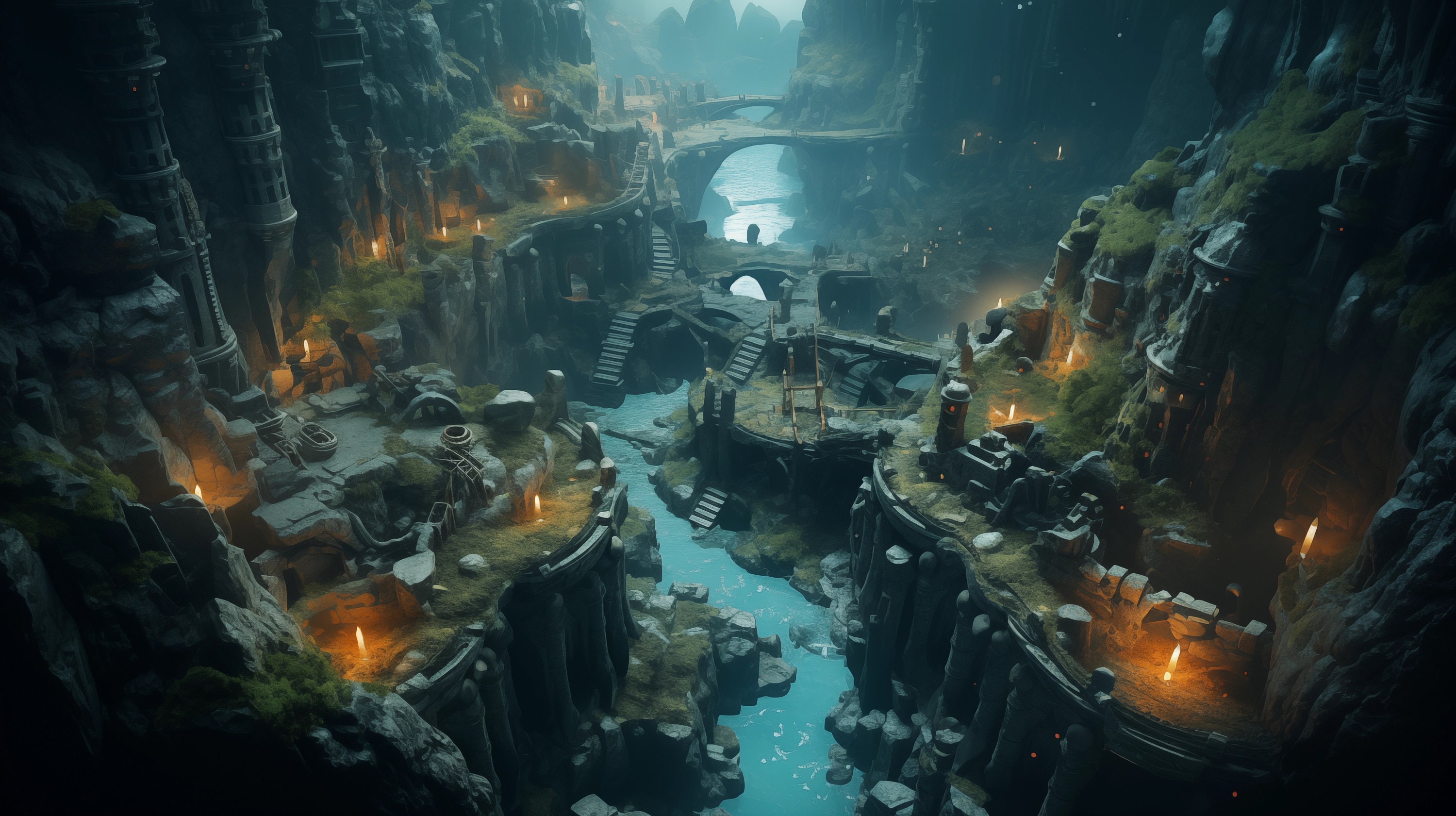 5 "lost Caverns" Realistic Battle Maps in Stunning 4K, Perfect for Dnd ...