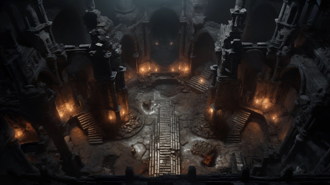 12 "black Ash Temple" Realistic Sci-fi Battle Maps in Stunning 4K ...