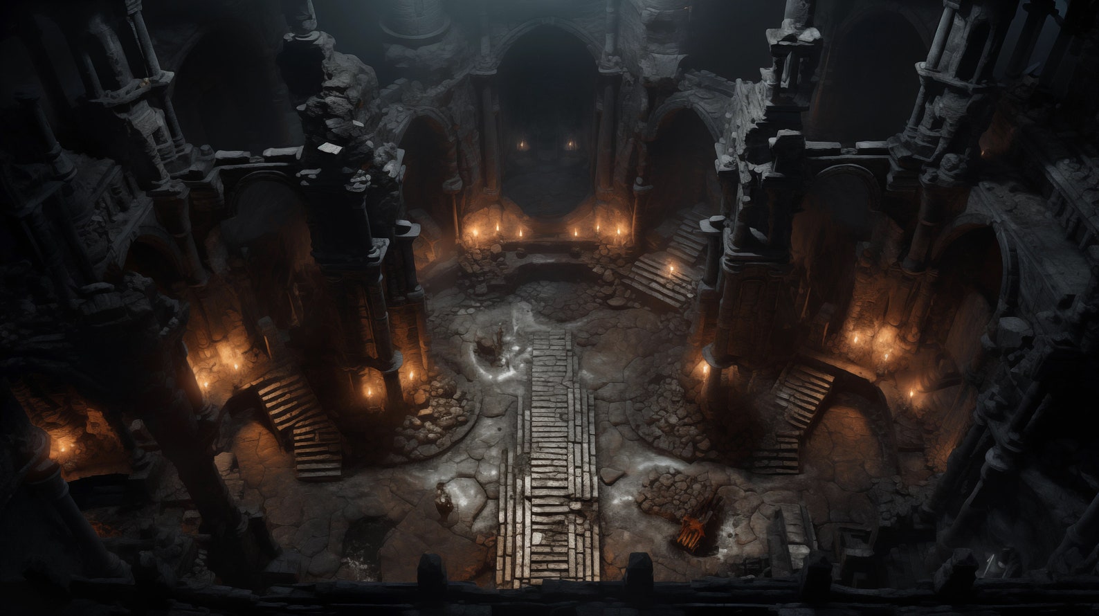 12 "black Ash Temple" Realistic Sci-fi Battle Maps in Stunning 4K ...