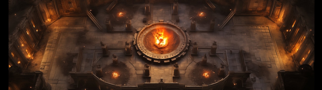 Great Hall Battle Map, Dnd Battle Map, D&D, Battlemap, Dungeons and ...