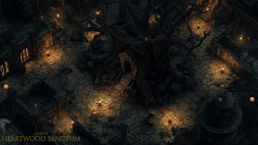 Printable Board Game: 4 Realistic Hex Grid 4K Battle Maps for Daverik's ...