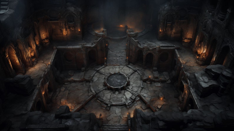 12 black Ash Temple Realistic Sci-fi Battle Maps in Stunning 4K ...