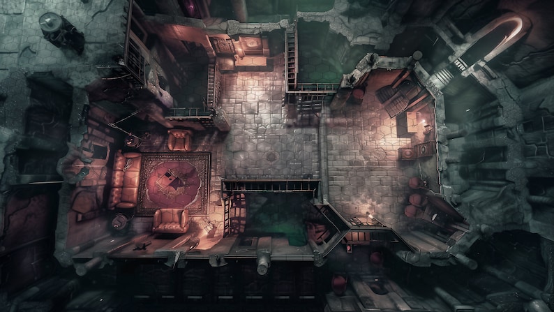5 "mausoleum" Realistic Hex Battle Maps in Stunning 4K + 1 ANIMATED Map ...