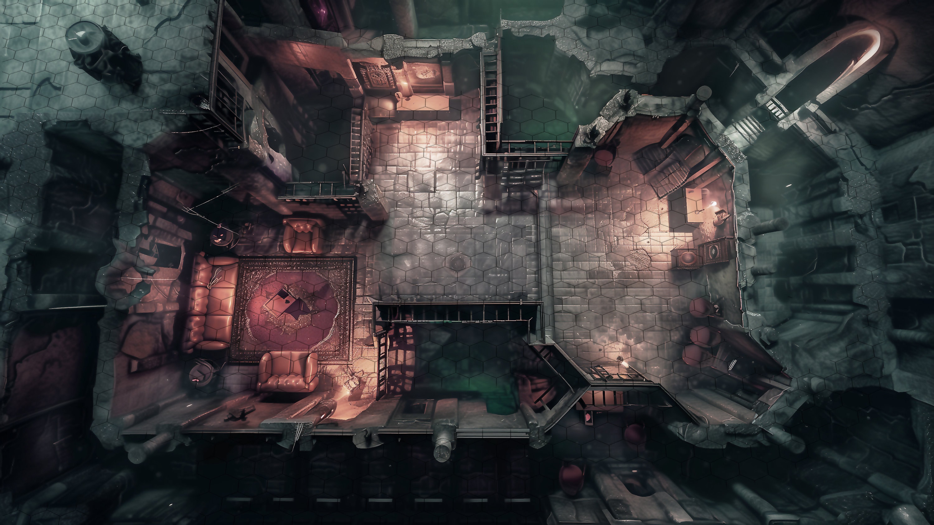 5 "mausoleum" Realistic Hex Battle Maps in Stunning 4K + 1 ANIMATED Map ...