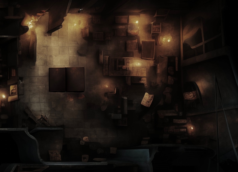 MASSIVE "cursed Library" Realistic 4K Battle Map With Over 13 Rooms to ...