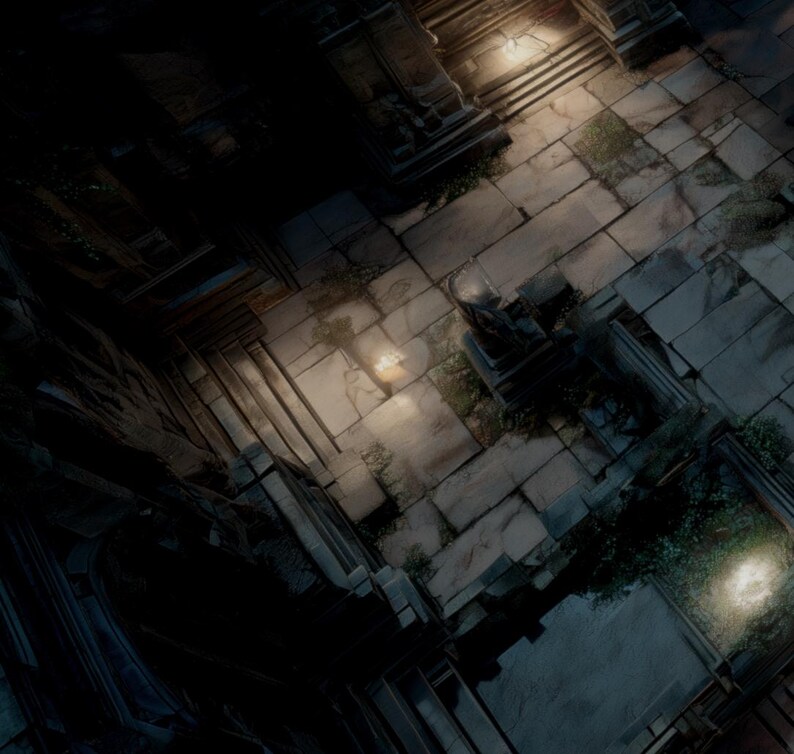 Ancient Ruins Ritual Pool 4K Fantasy Battlemap Perfect for Dnd ...