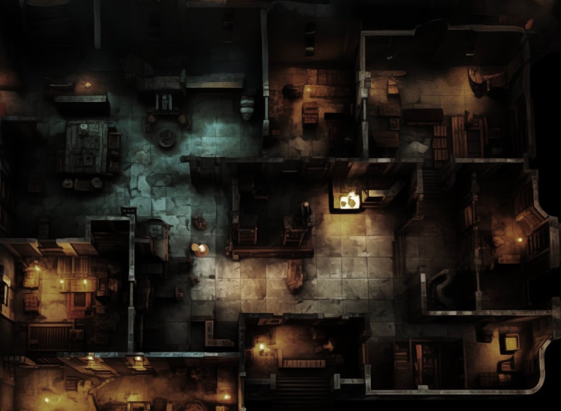 MASSIVE "cursed Library" Realistic 4K Battle Map With Over 13 Rooms to ...