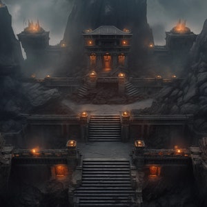 12 "black Ash Temple" Realistic Sci-fi Battle Maps in Stunning 4K ...