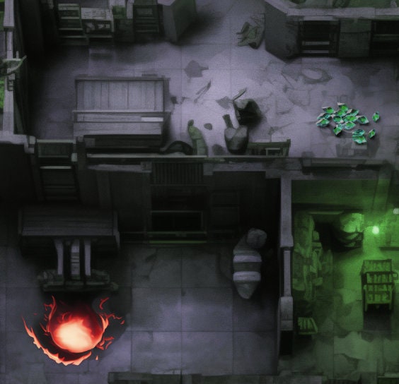 LARGE "emerald Library" Realistic 4K Battle Map With Over 13 Rooms to ...