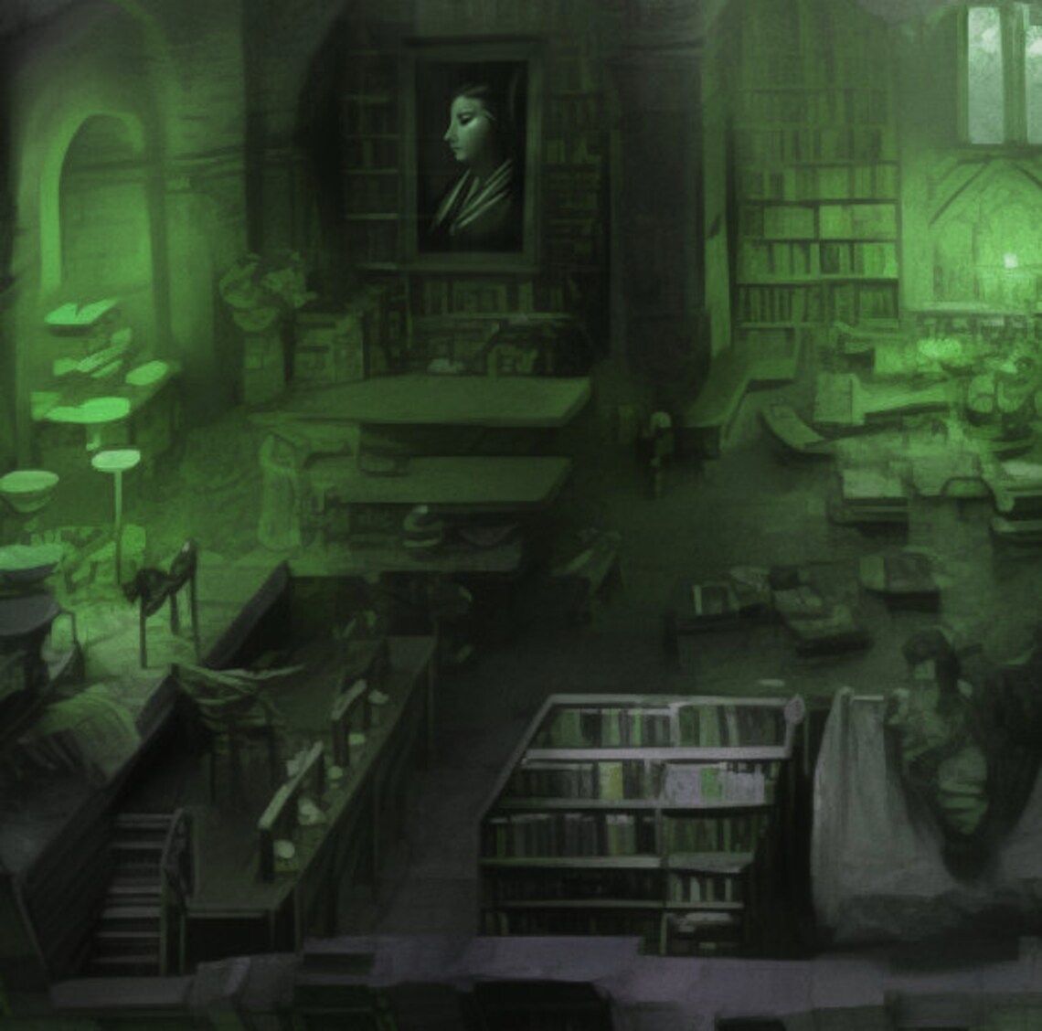 LARGE "emerald Library" Realistic 4K Battle Map With Over 13 Rooms to ...