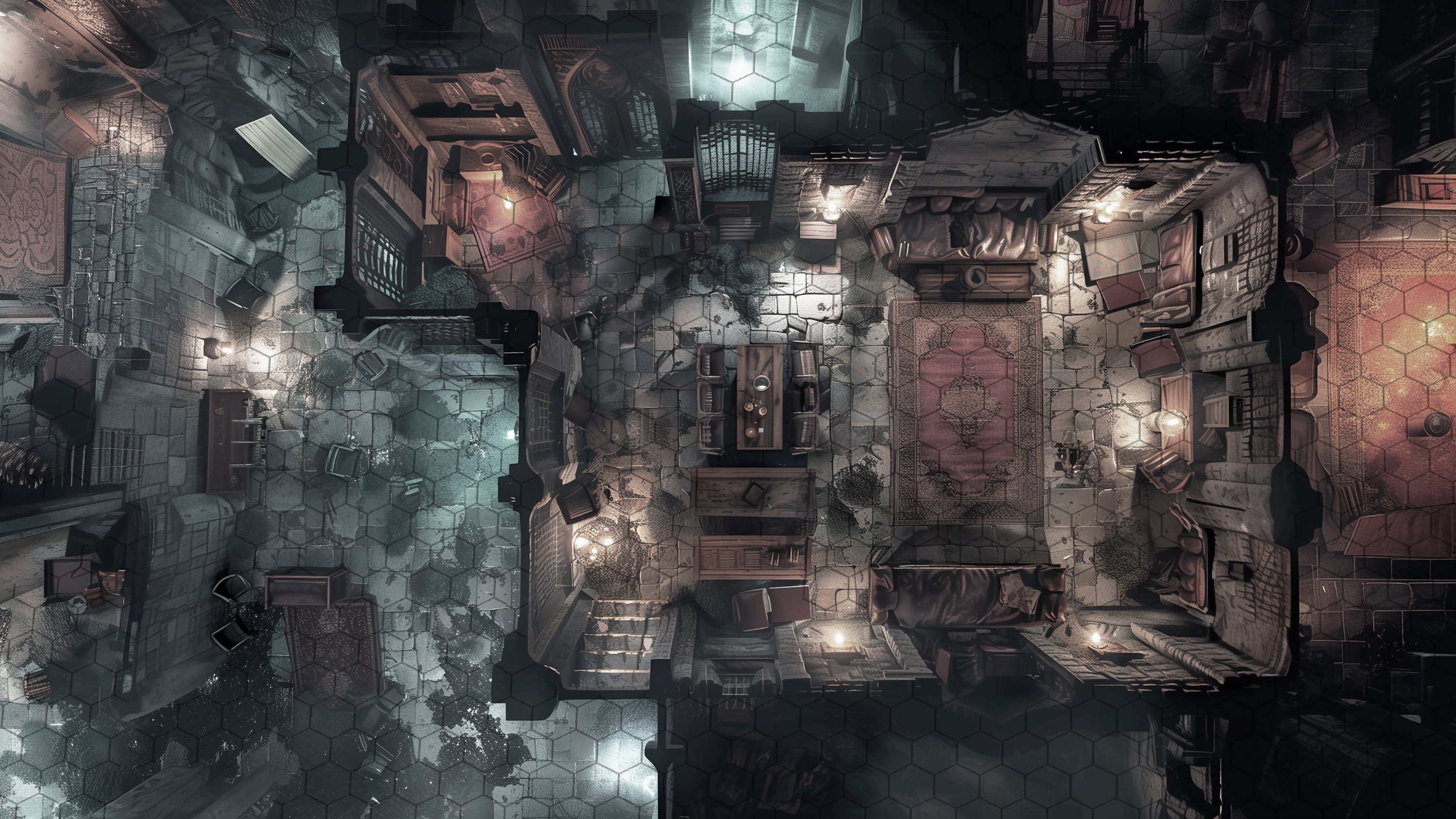 5 "mausoleum" Realistic Hex Battle Maps in Stunning 4K + 1 ANIMATED Map ...