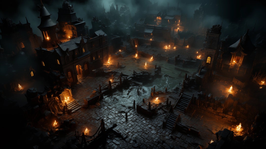 4 ANIMATED "flooded Dungeon" Realistic Battle Maps in Stunning High ...