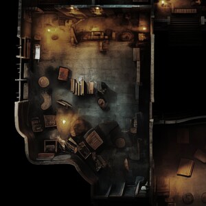 MASSIVE "cursed Library" Realistic 4K Battle Map With Over 13 Rooms to ...