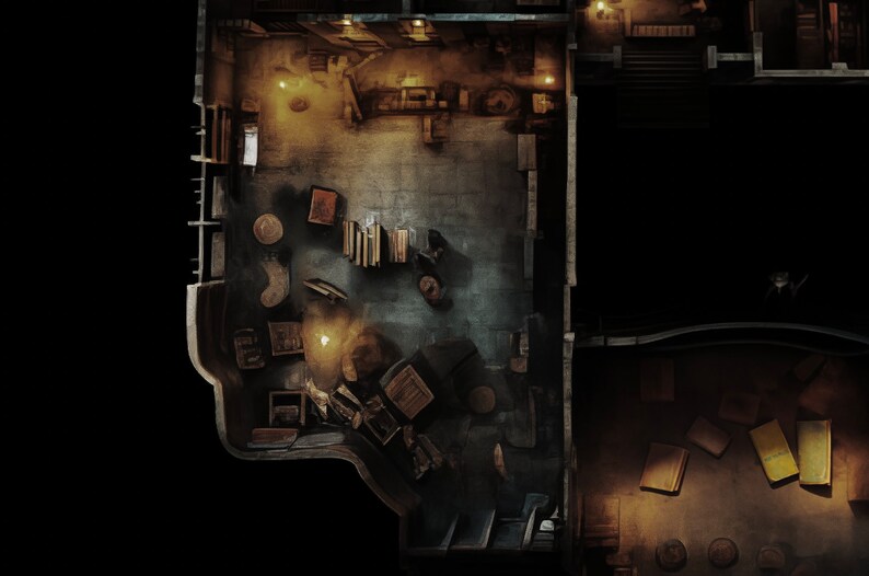 MASSIVE "cursed Library" Realistic 4K Battle Map With Over 13 Rooms to ...