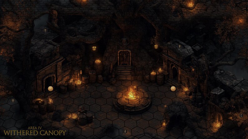 Printable Board Game: 4 Realistic Hex Grid 4K Battle Maps for Daverik's ...