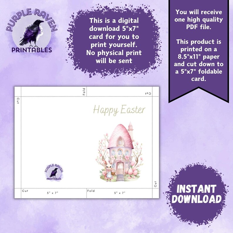 Happy Easter Card, Digital Easter Card - Etsy
