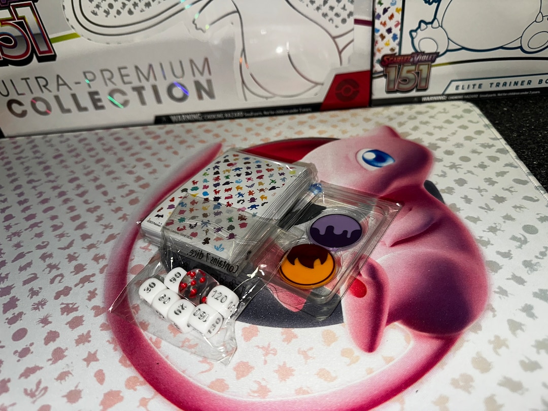 Pokemon 151 Coins ,sleeves & Dice From Elite Trainer Boxes - Etsy