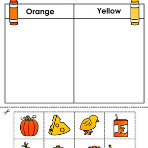 Color Sorting Worksheets (preschool, Kindergarten) - Etsy