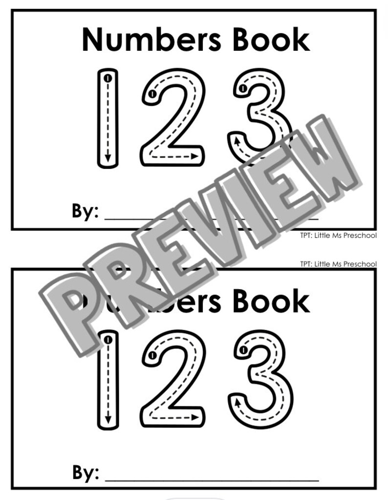 Numbers Book 1-10 - Etsy