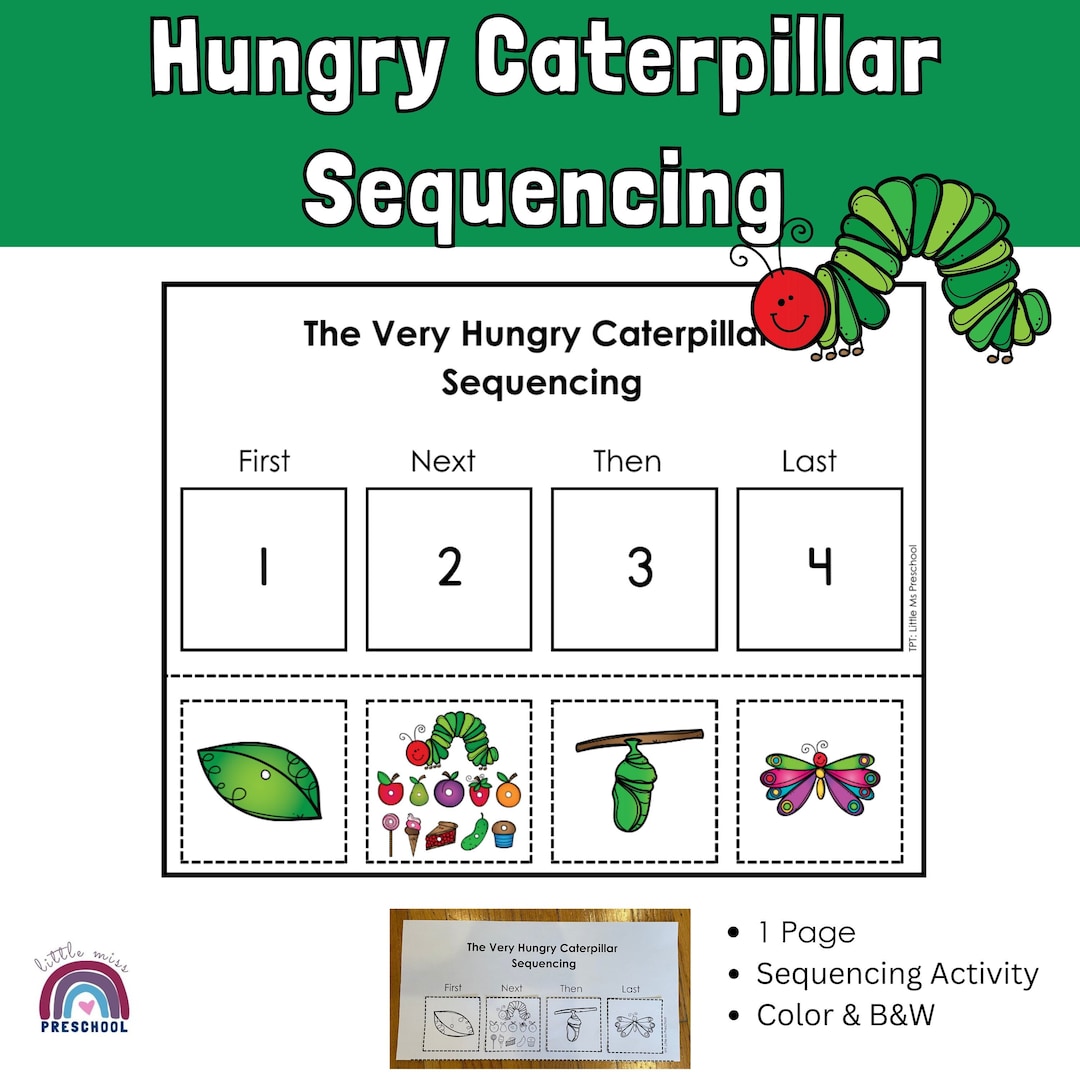 The Very Hungry Caterpillar Sequencing Activity - Etsy
