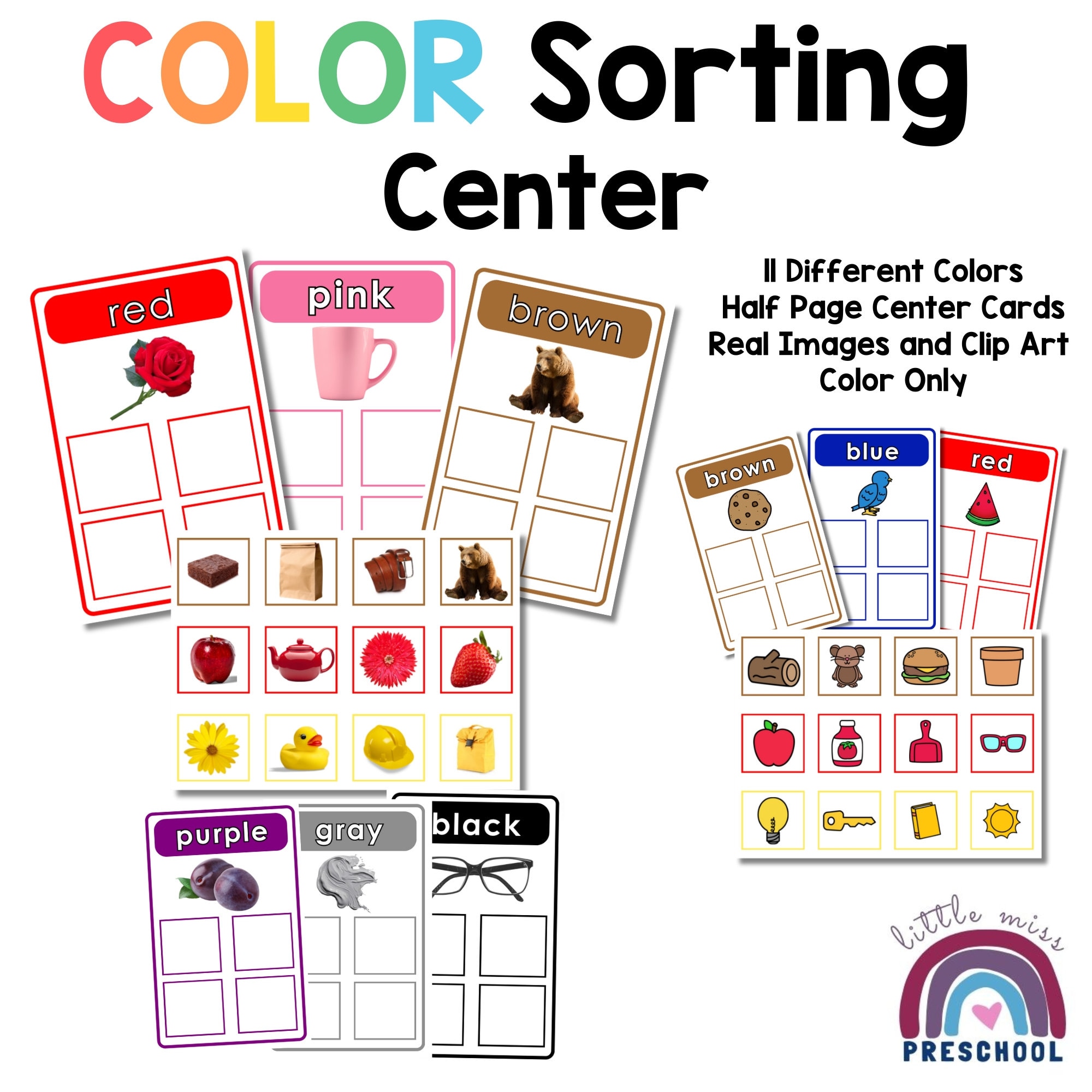 Color Activity and Center BUNDLE 7 in 1 preschool, Pre-k, Kinder - Etsy