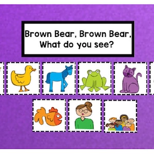 Sequencing Activities Worksheet - Brown Bear (preschool, Pre-k, Kinder ...