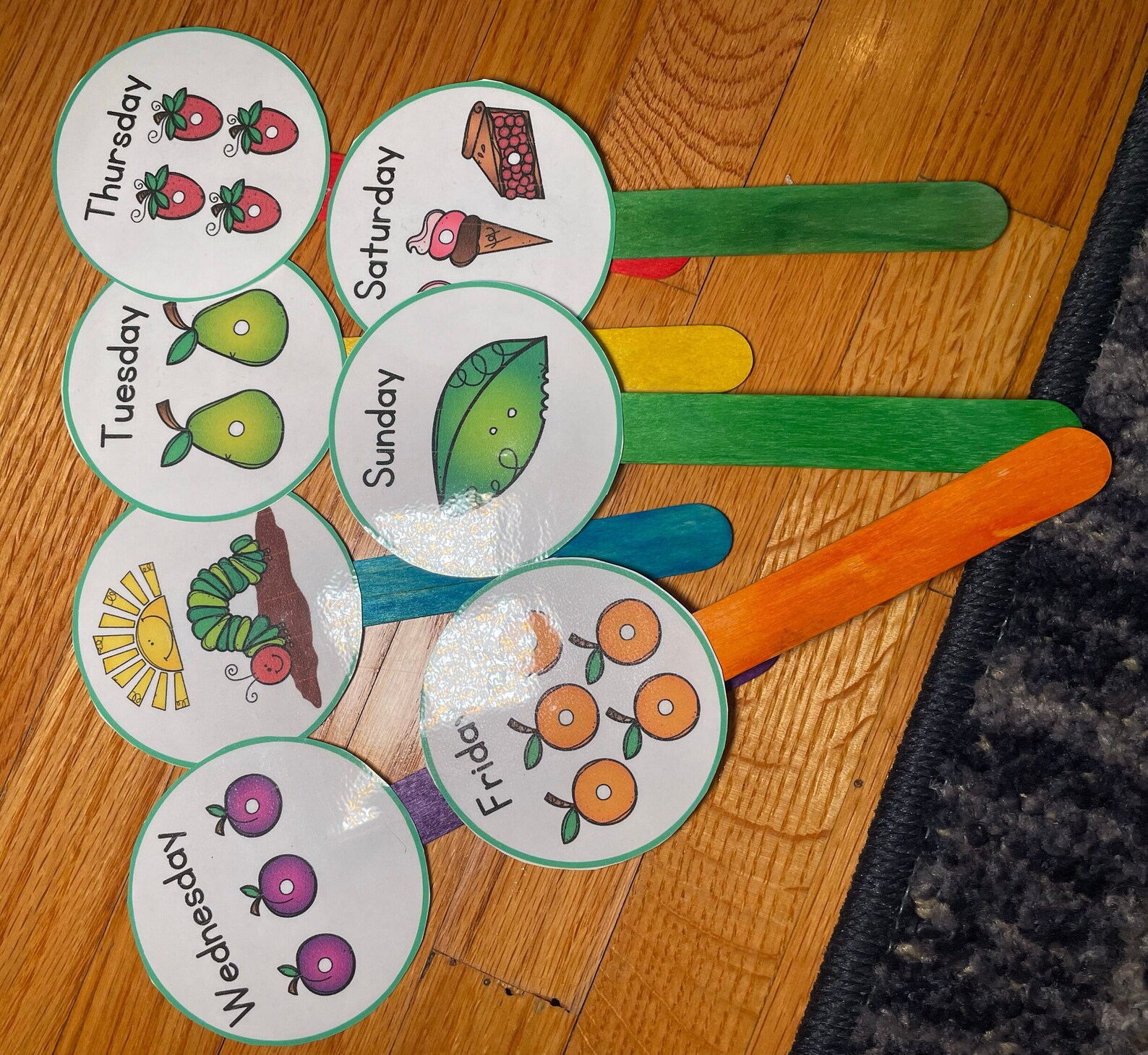 The Very Hungry Caterpillar Retell Cards - Etsy