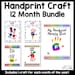 Holiday Handprint Crafts 12 Month BUNDLE - January to December | Pre-k ...