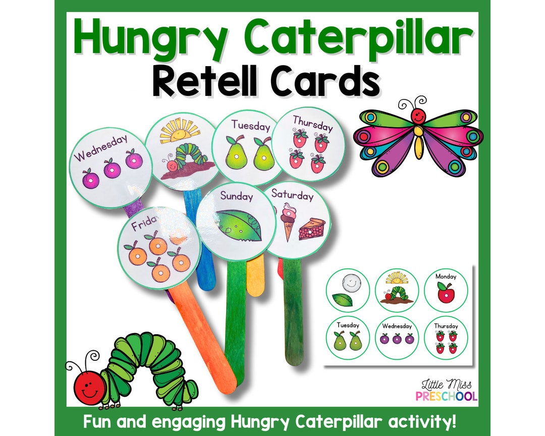 The Very Hungry Caterpillar Retell Cards - Etsy