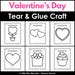 Valentine's Day Tear & Glue Crafts | Preschool, Pre-k, Kinder - Etsy