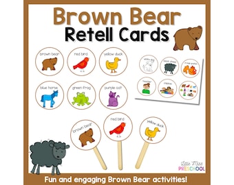Bingo! or Matching Game and Center | Brown Bear | 10 Cards (preschool ...