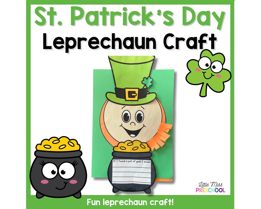 St. Patrick's Day Leprechaun Craft - Etsy