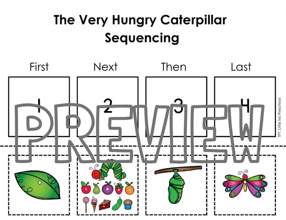 The Very Hungry Caterpillar Printables Sequencing