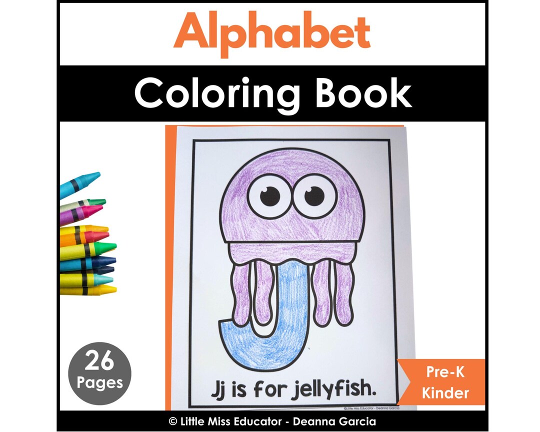 A–Z Uppercase Alphabet Coloring Pages | Letter Recognition - Etsy