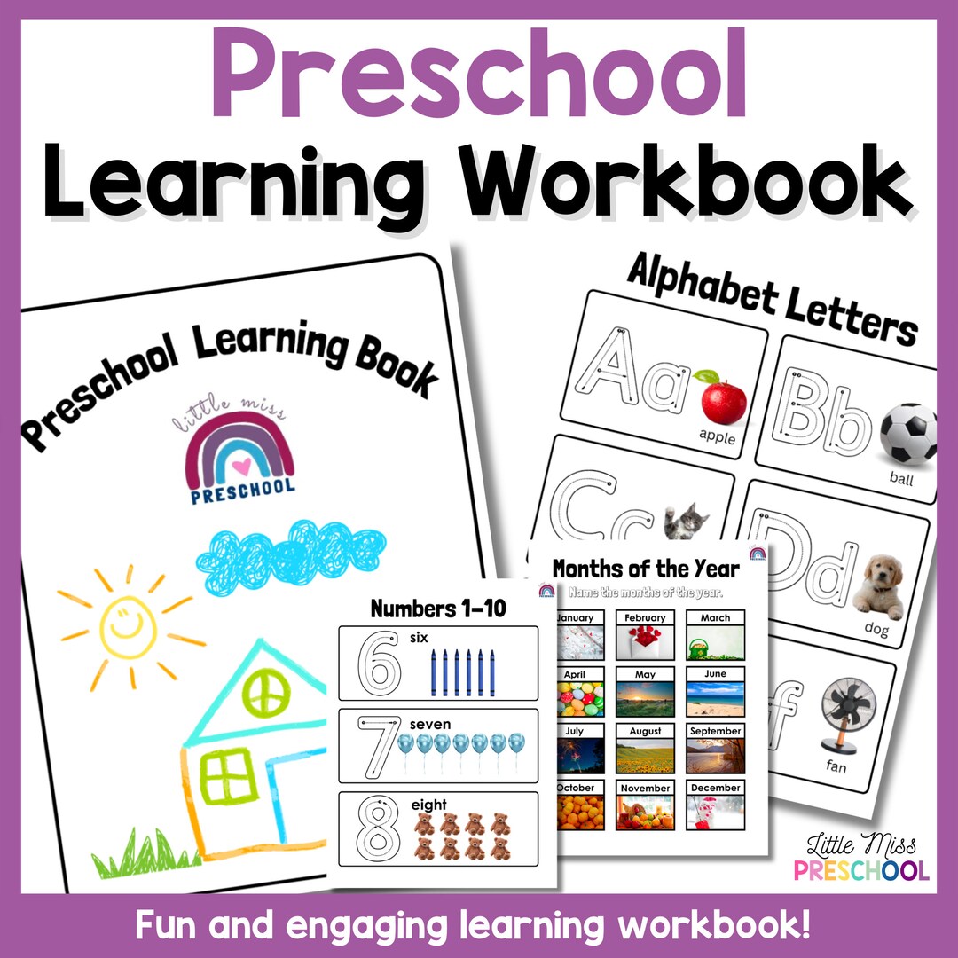 Preschool Learning Book Binder Folder - (digital Download Only) - Etsy