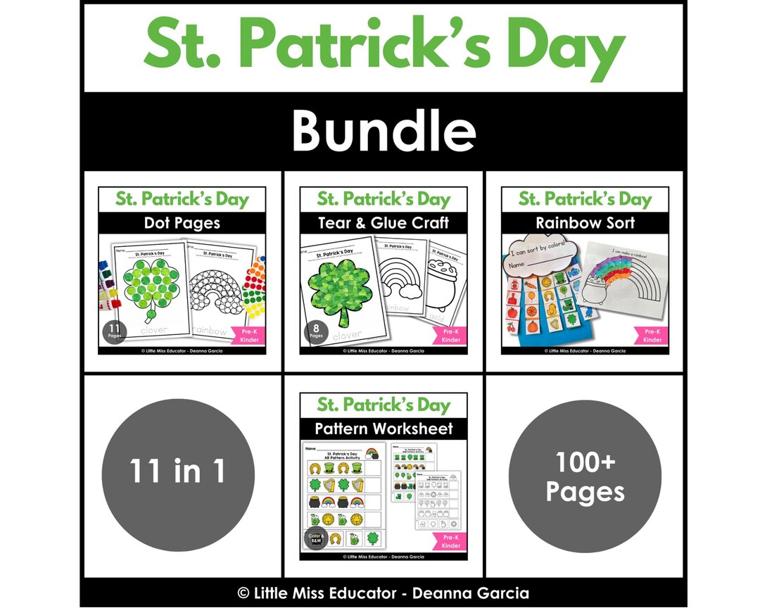 St. Patrick’s Day Activity Bundle | 13 Products in 1 | 100+ Pages ...