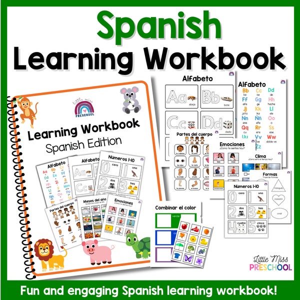 Preschool Workbook - Etsy
